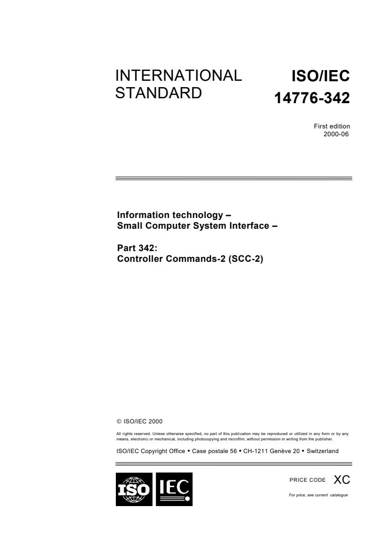 ISO/IEC 14776-342:2000 - Information technology - Small Computer System Interface (SCSI) - Part 342: