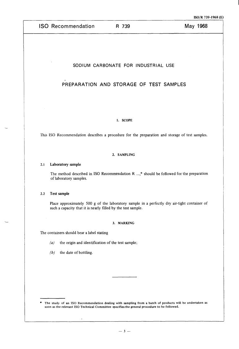 ISO/R 739:1968 - Title missing - Legacy paper document