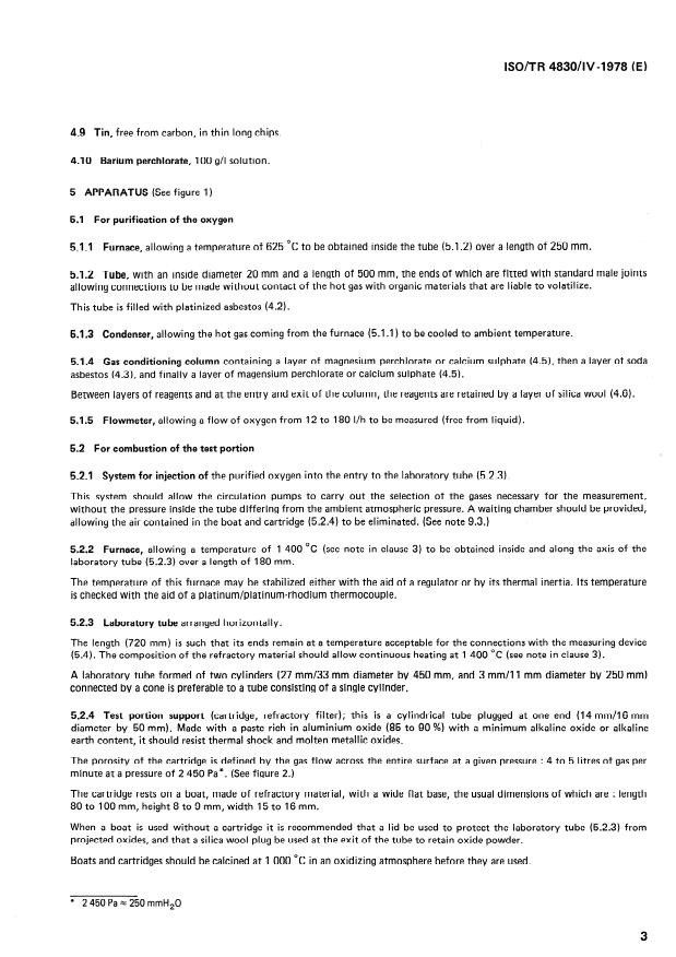 ISO/TR 4830-4:1978 - Steel — Determination of low carbon contents — Part 4: Coulometric method after