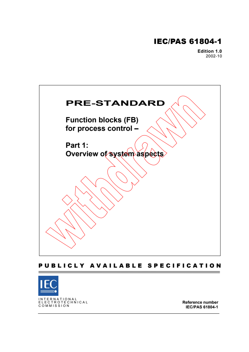 IEC PAS 61804-1:2002 - Function blocks (FB)for process control - Part 1 ...