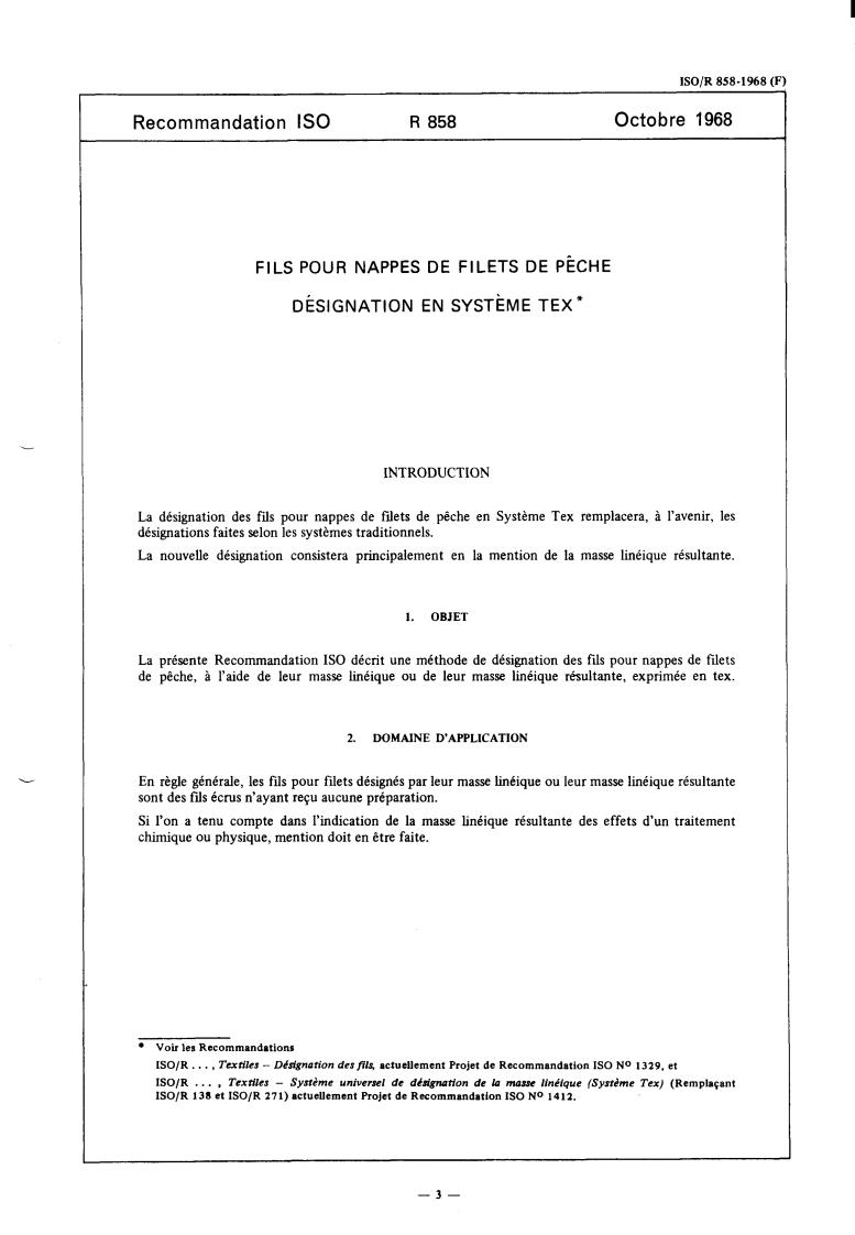 ISO/R 858:1968 - Title missing - Legacy paper document