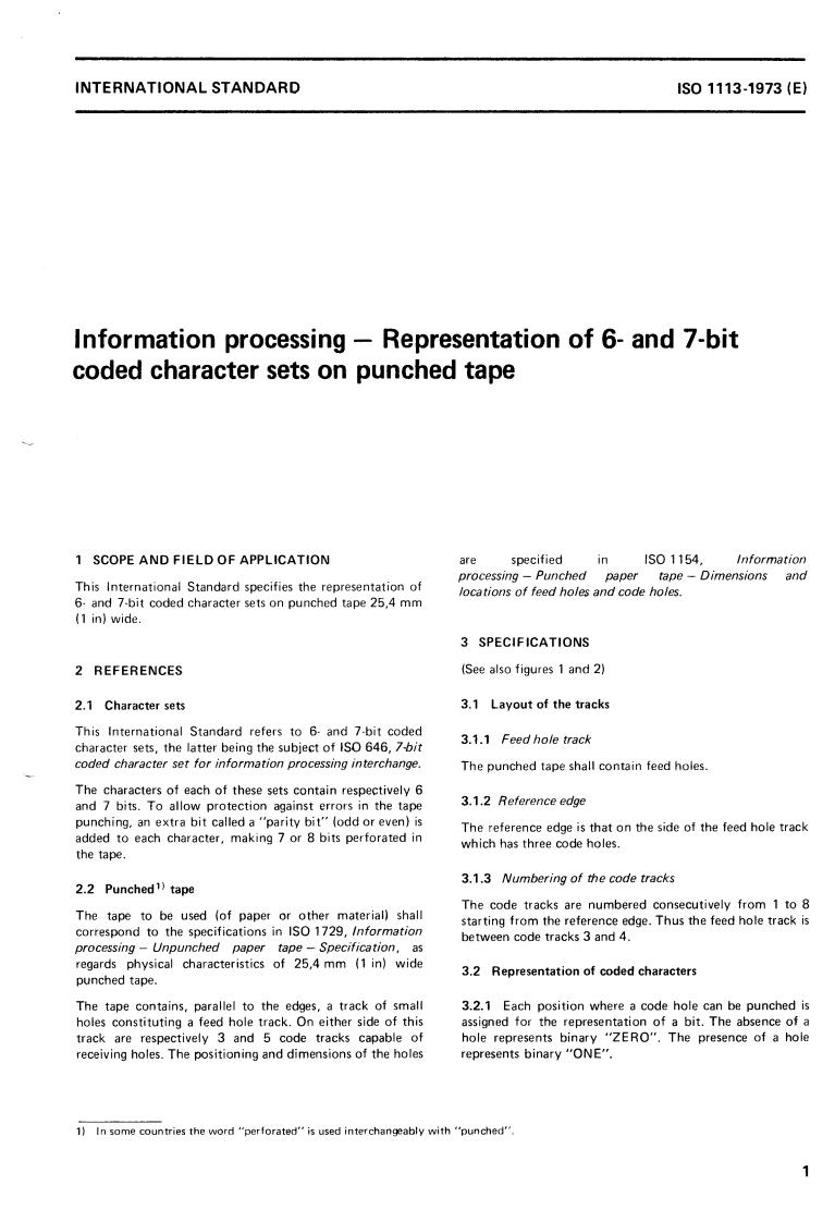 ISO 1113:1973 - Title missing - Legacy paper document