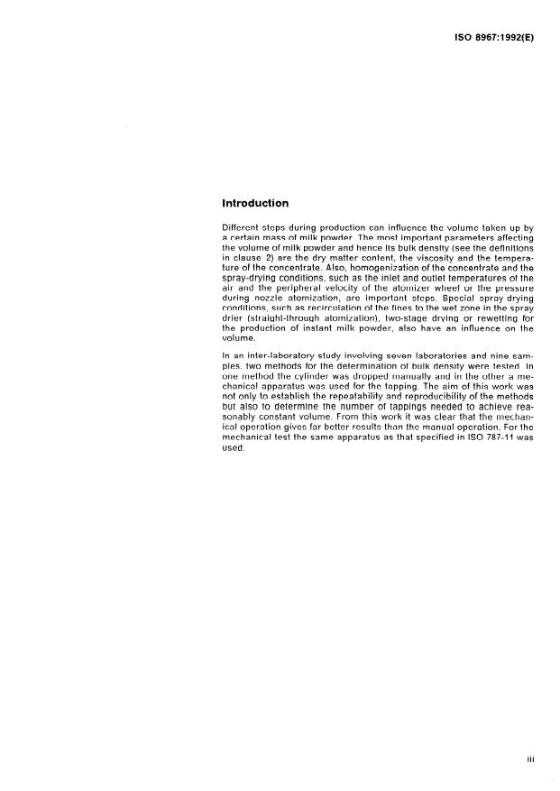 ISO 8967:1992 - Dried milk and dried milk products — Determination of ...