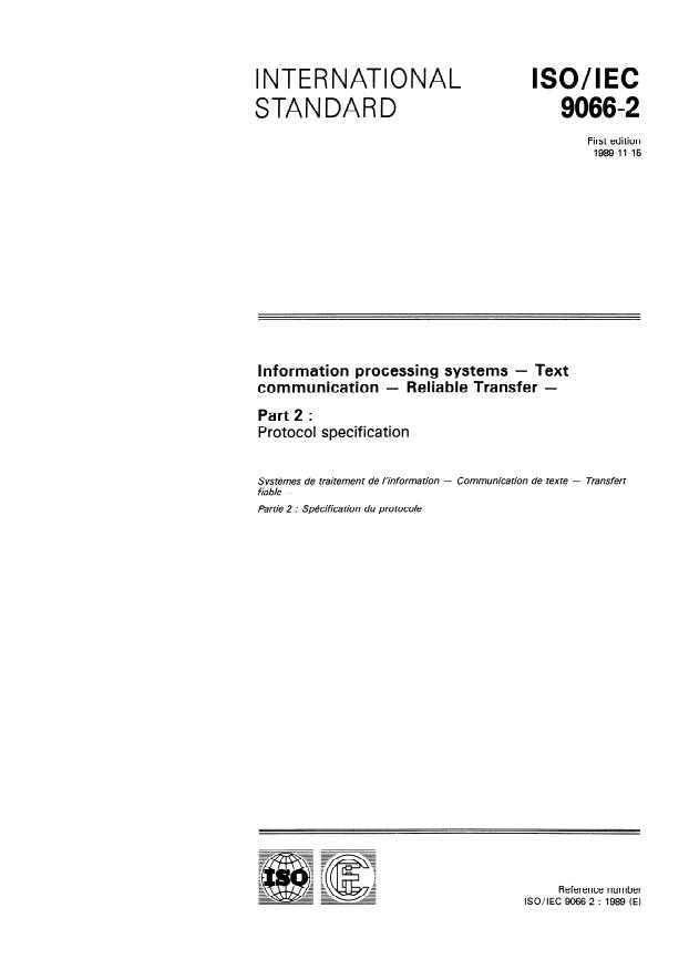 ISO/IEC 9066-2:1989 - Information processing systems — Text ...