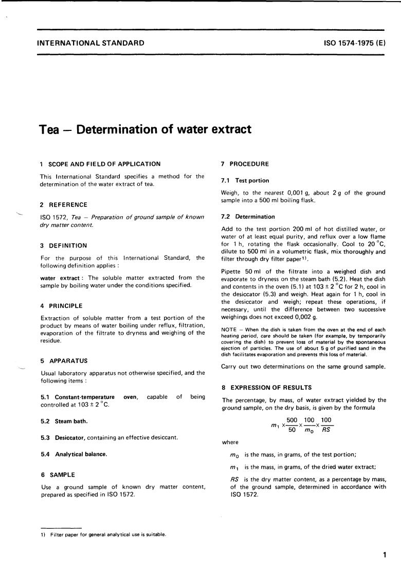ISO 1574:1975 - Title missing - Legacy paper document