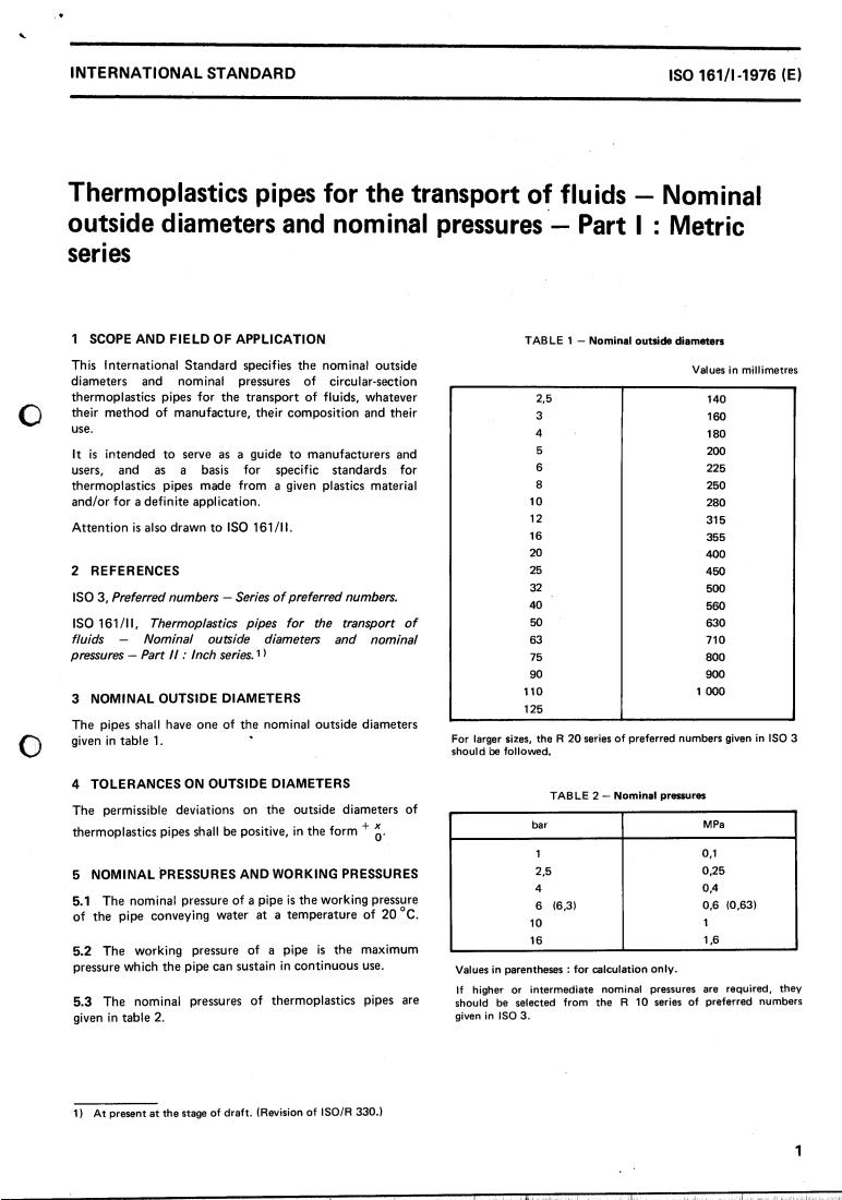 ISO 161-1:1976 - Title missing - Legacy paper document