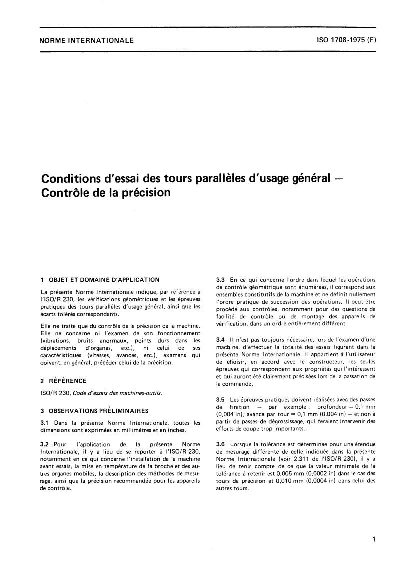 ISO 1708:1975 - Title missing - Legacy paper document