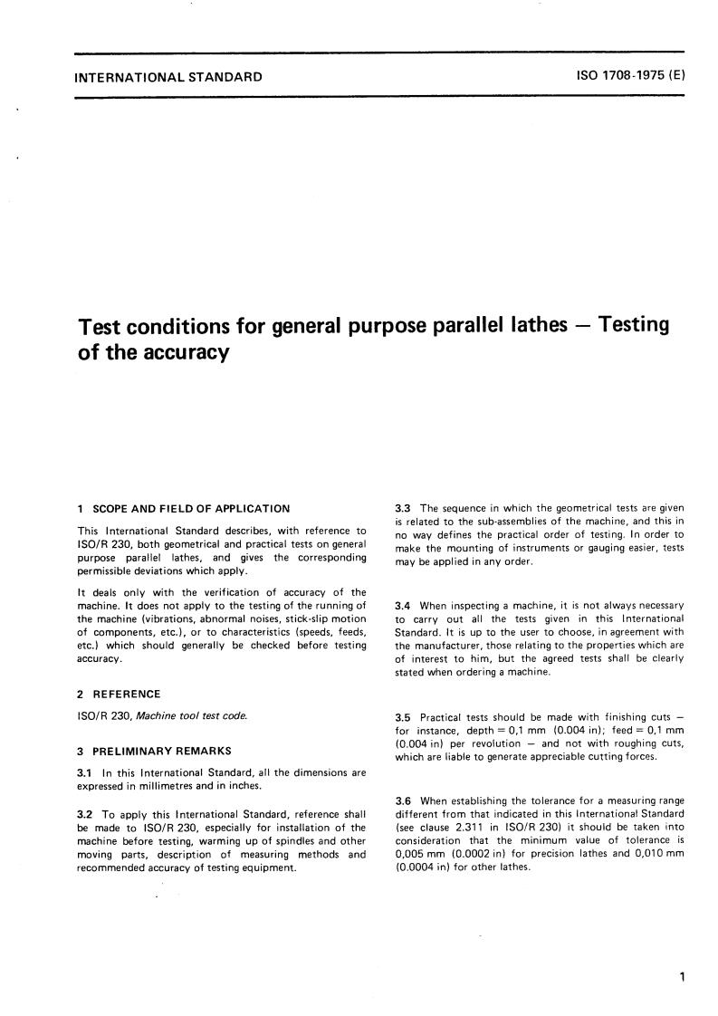 ISO 1708:1975 - Title missing - Legacy paper document