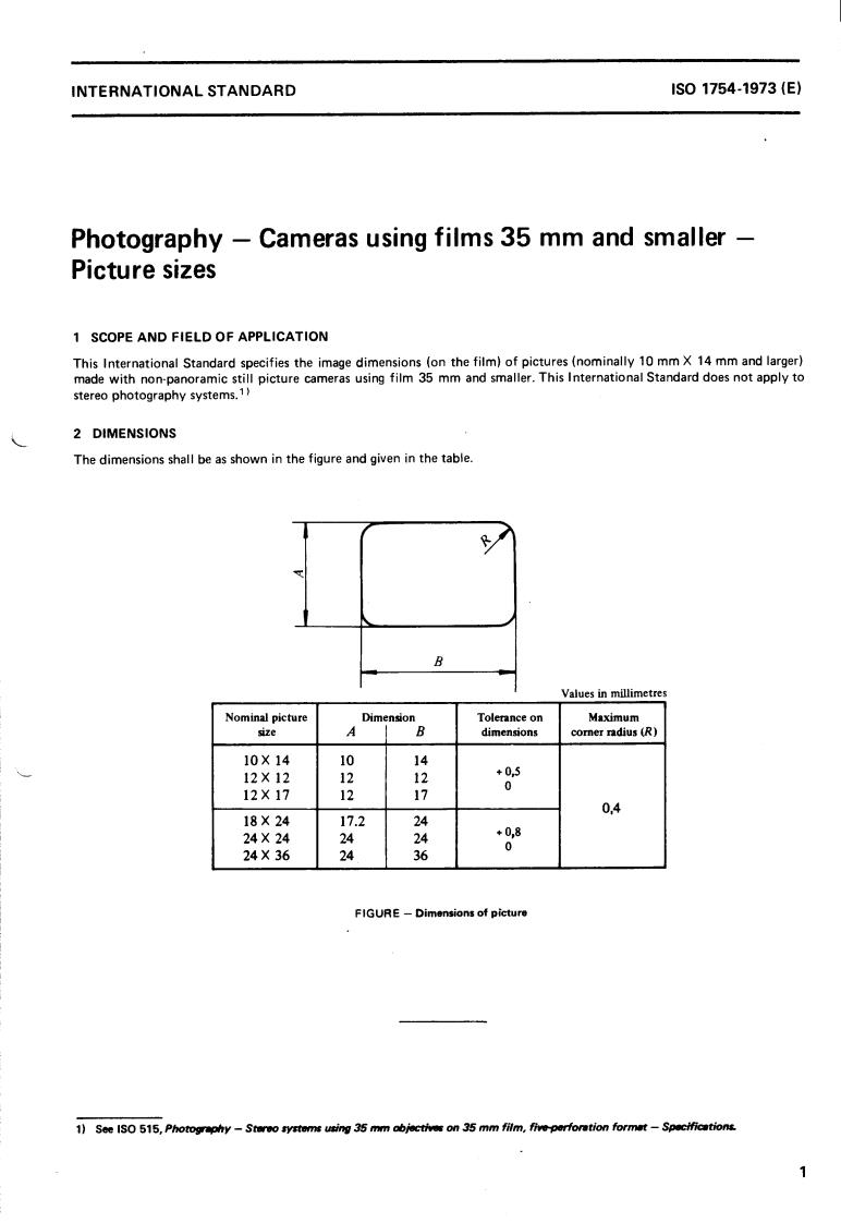 ISO 1754:1973 - Title missing - Legacy paper document