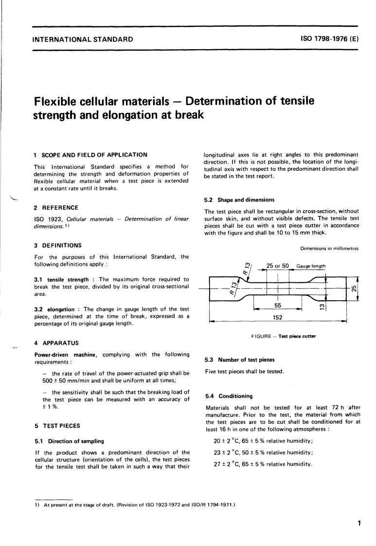 ISO 1798:1976 - Title missing - Legacy paper document