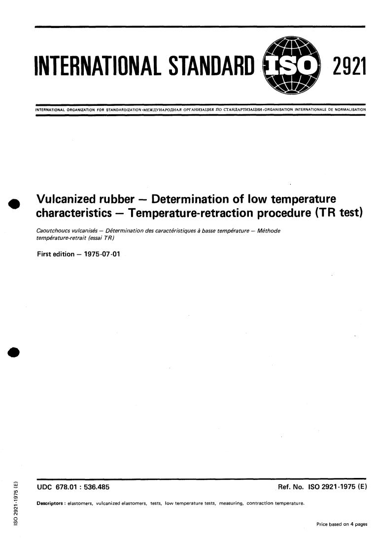 ISO 2921:1975 - Title missing - Legacy paper document