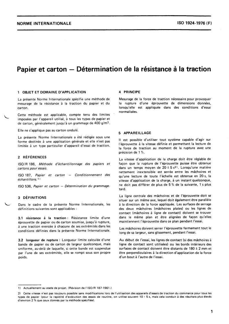 ISO 1924:1976 - Title missing - Legacy paper document
