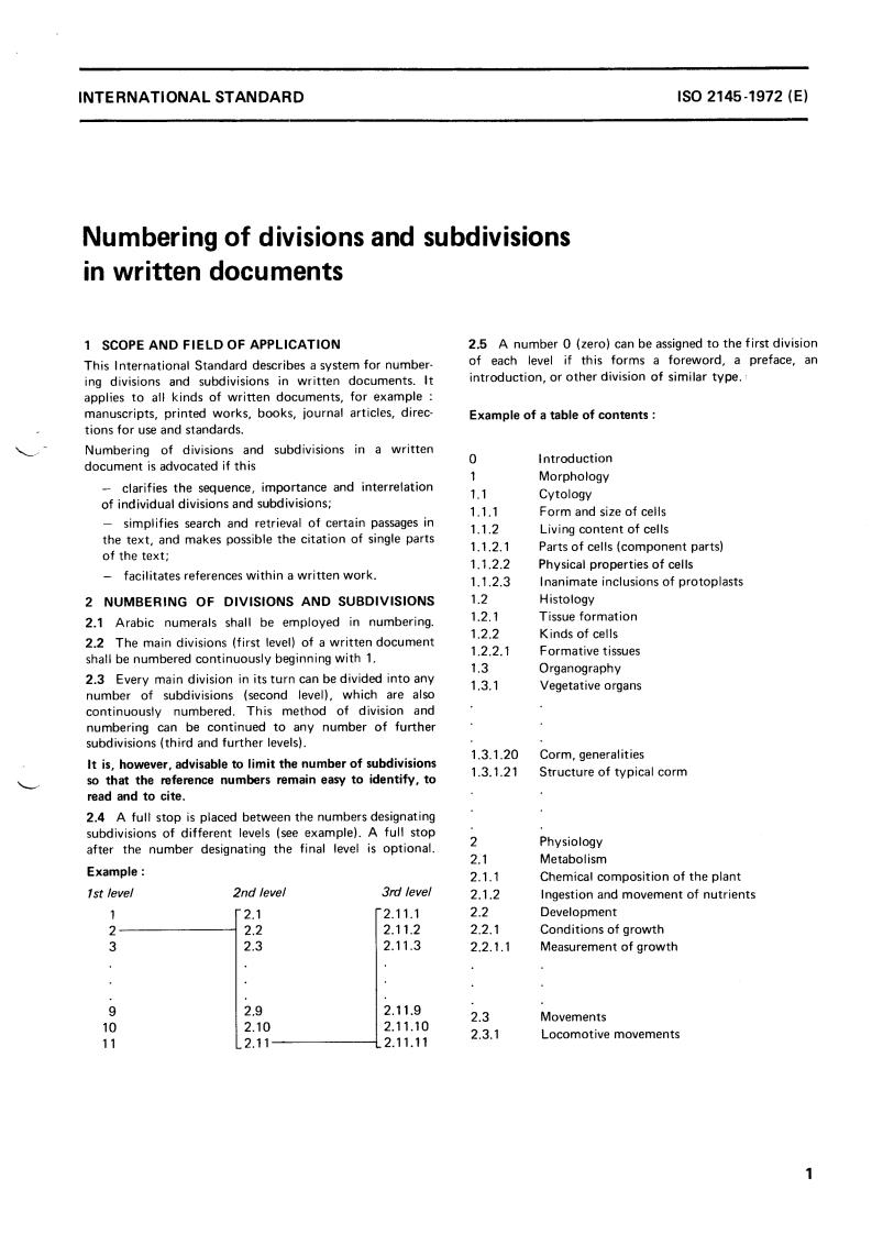 ISO 2145:1972 - Title missing - Legacy paper document