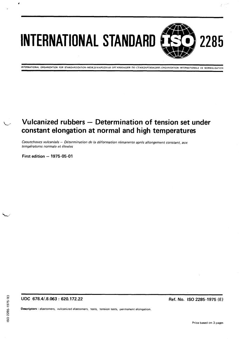 ISO 2285:1975 - Title missing - Legacy paper document