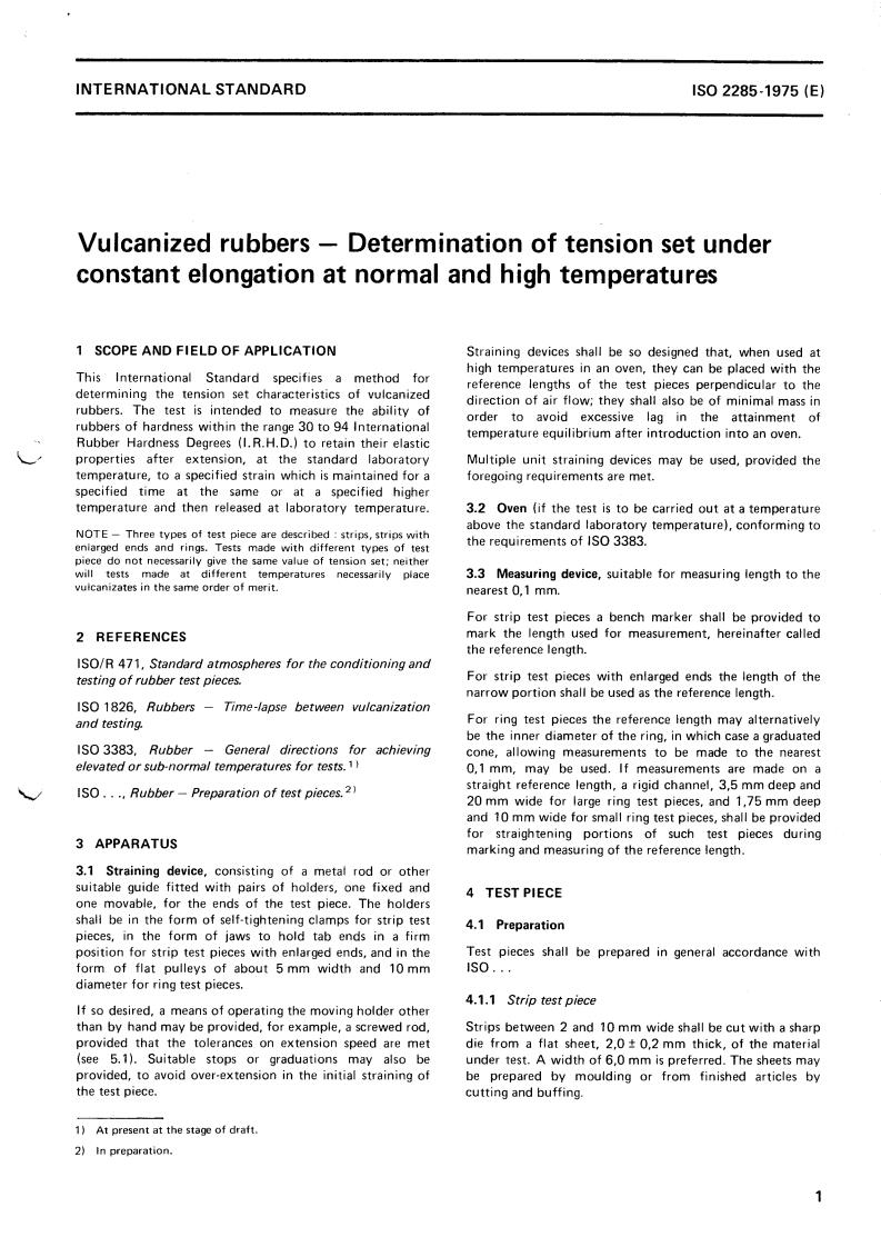 ISO 2285:1975 - Title missing - Legacy paper document