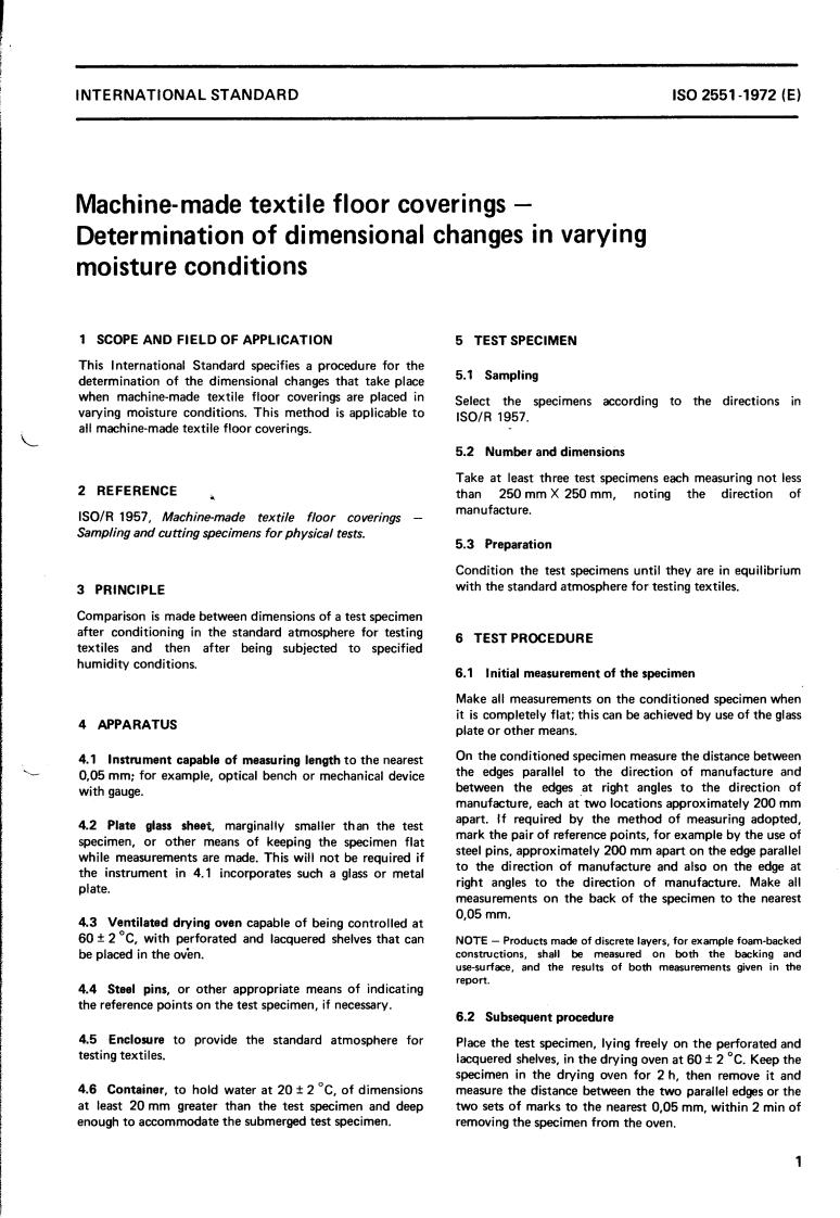 ISO 2551:1972 - Title missing - Legacy paper document