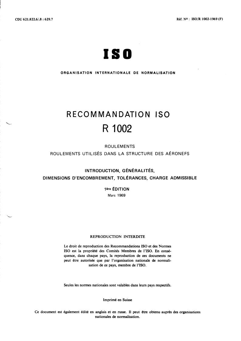 ISO/R 1002:1969 - Title missing - Legacy paper document