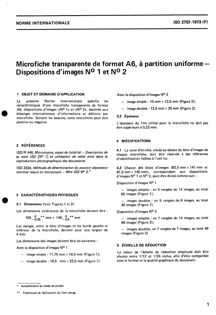ISO 2707:1973 - Title missing - Legacy paper document