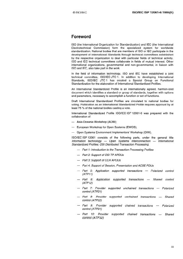 ISO/IEC ISP 12061-6:1995 - Information technology — Open Systems Interconnection — International
