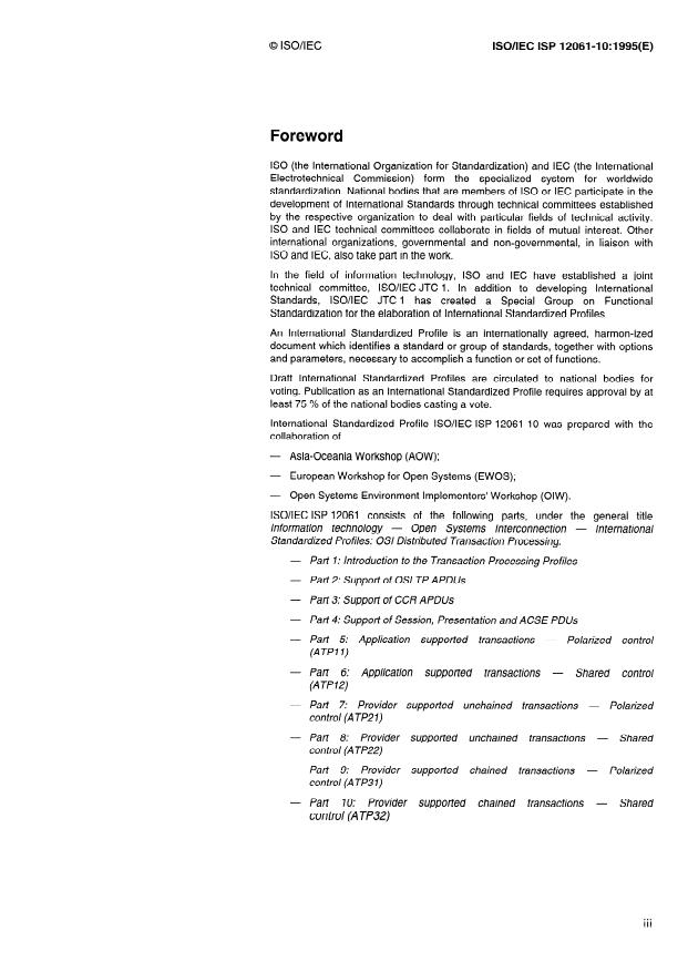 ISO/IEC ISP 12061-10:1995 - Information technology — Open Systems Interconnection — International