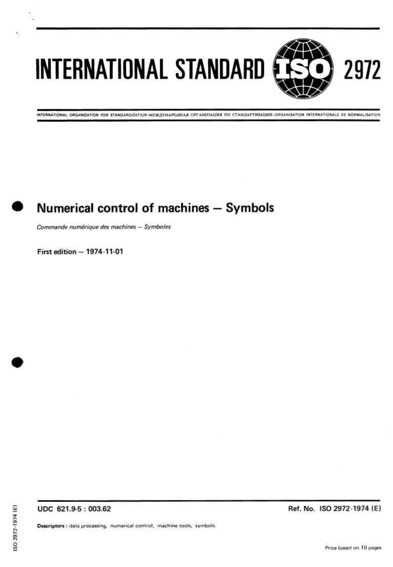 ISO 2972:1974 - Title missing - Legacy paper document