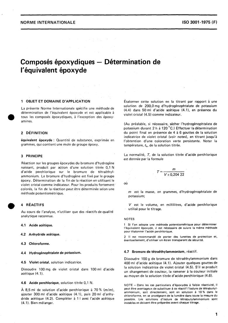 ISO 3001:1975 - Title missing - Legacy paper document