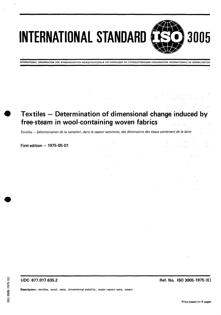 ISO 3005:1975 - Title missing - Legacy paper document