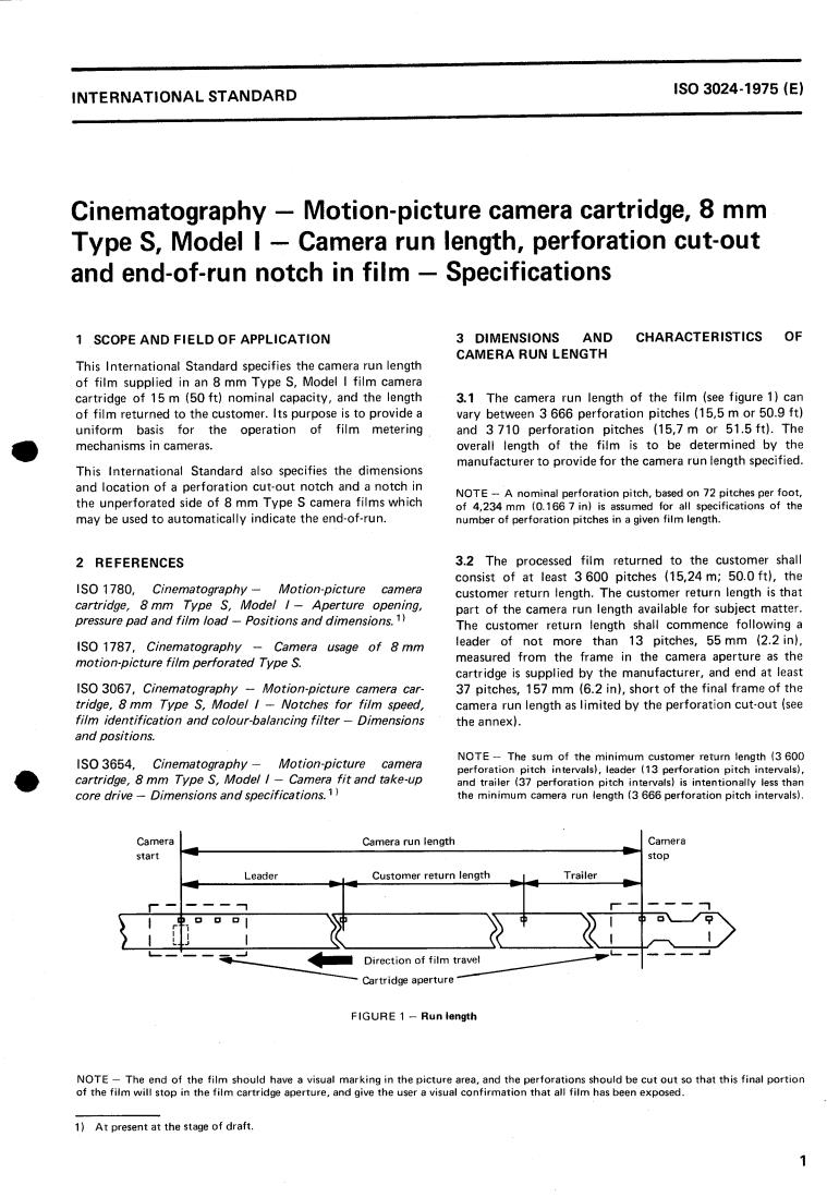 ISO 3024:1975 - Title missing - Legacy paper document