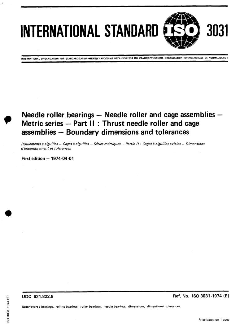 ISO 3031:1974 - Title missing - Legacy paper document