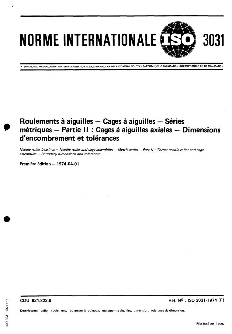 ISO 3031:1974 - Title missing - Legacy paper document