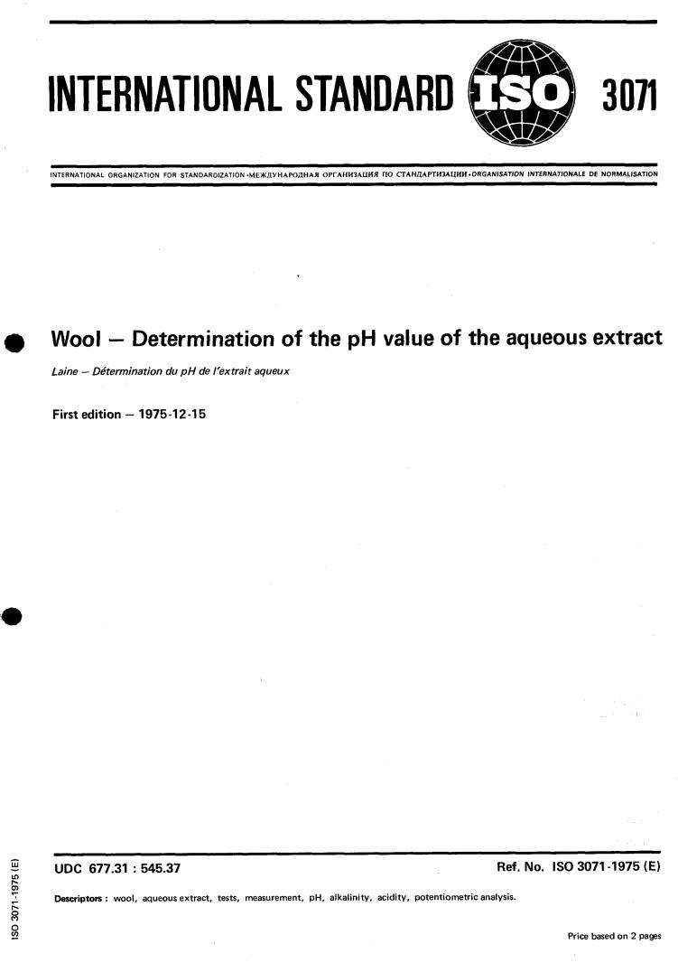 ISO 3071:1975 - Title missing - Legacy paper document