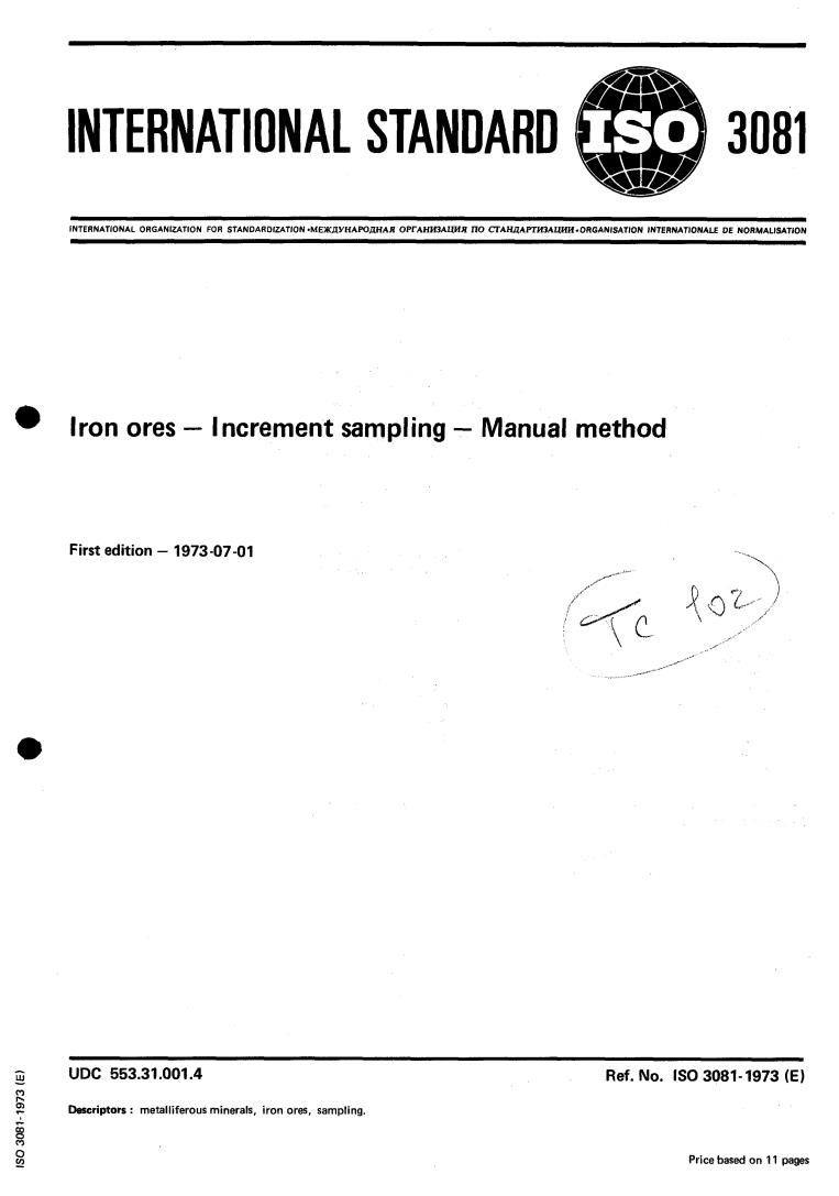 ISO 3081:1973 - Title missing - Legacy paper document