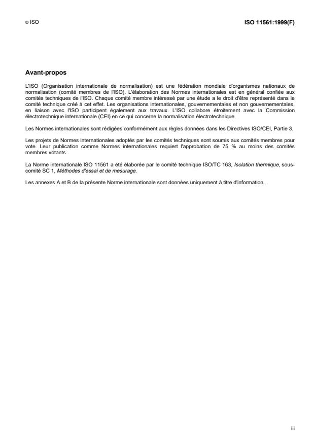 ISO 11561:1999 - Ageing of thermal insulation materials — Determination of the long-term change in
