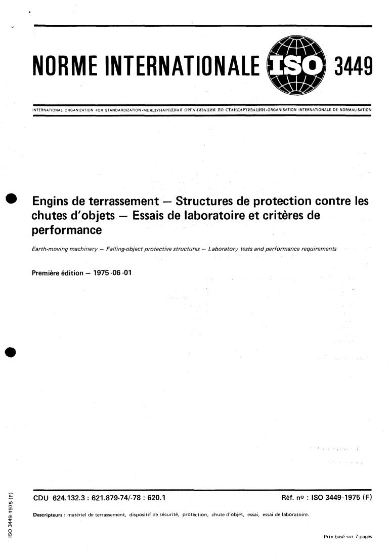 ISO 3449:1975 - Title missing - Legacy paper document