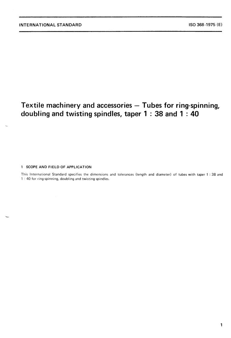 ISO 368:1975 - Title missing - Legacy paper document