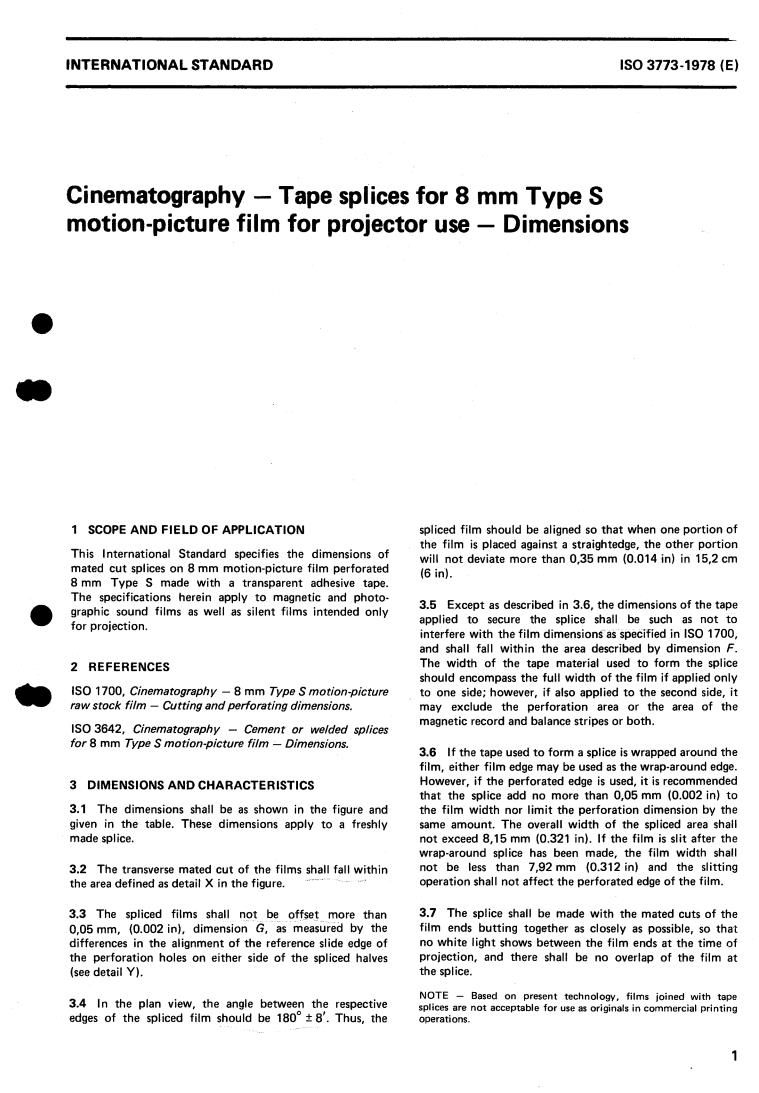 ISO 3773:1978 - Title missing - Legacy paper document