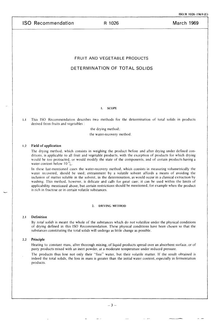 ISO/R 1026:1969 - Title missing - Legacy paper document