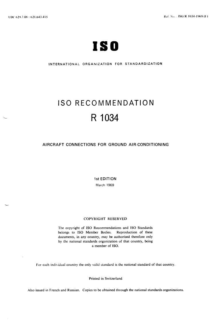 ISO/R 1034:1969 - Title missing - Legacy paper document