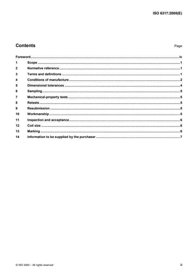 ISO 6317:2000 - Hot-rolled carbon steel strip of commercial and drawing qualities