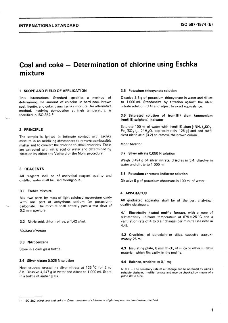 ISO 587:1974 - Title missing - Legacy paper document