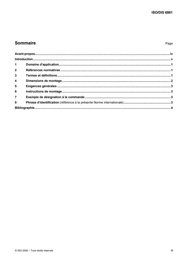 ISO/DIS 6981 - Hydraulic fluid power -- Cylinders -- Mounting dimensions of rod end plain eyes