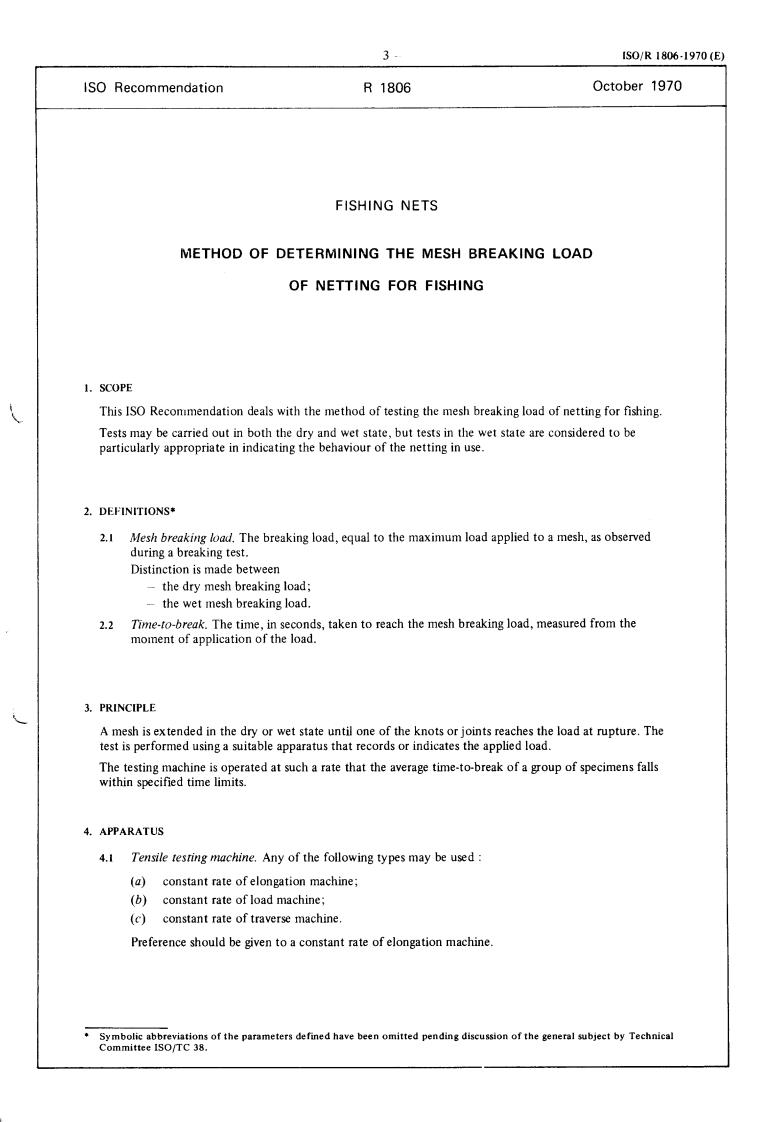 ISO/R 1806:1970 - Title missing - Legacy paper document