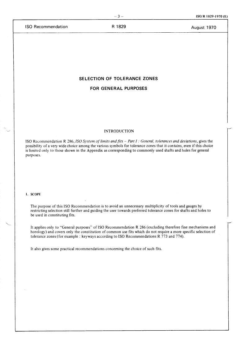 ISO/R 1829:1970 - Title missing - Legacy paper document