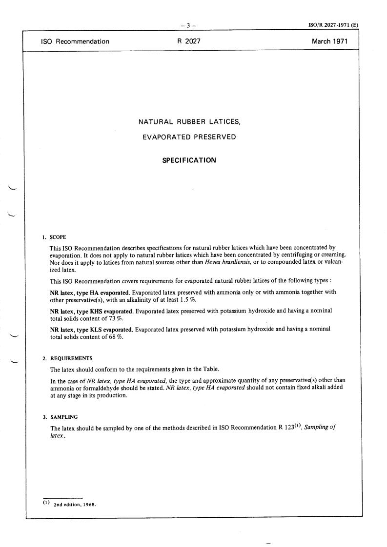 ISO/R 2027:1971 - Title missing - Legacy paper document