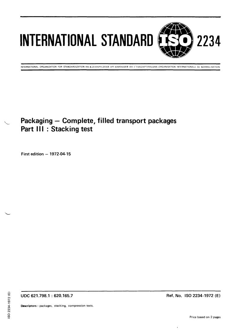 ISO 2234:1972 - Title missing - Legacy paper document