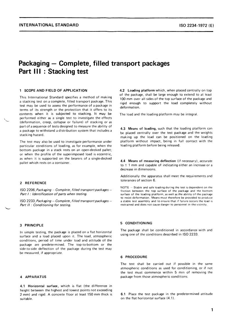 ISO 2234:1972 - Title missing - Legacy paper document