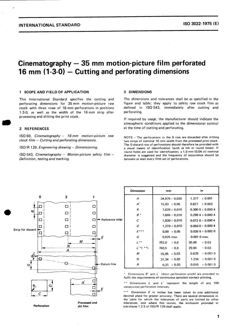 ISO 3022:1975 - Title missing - Legacy paper document