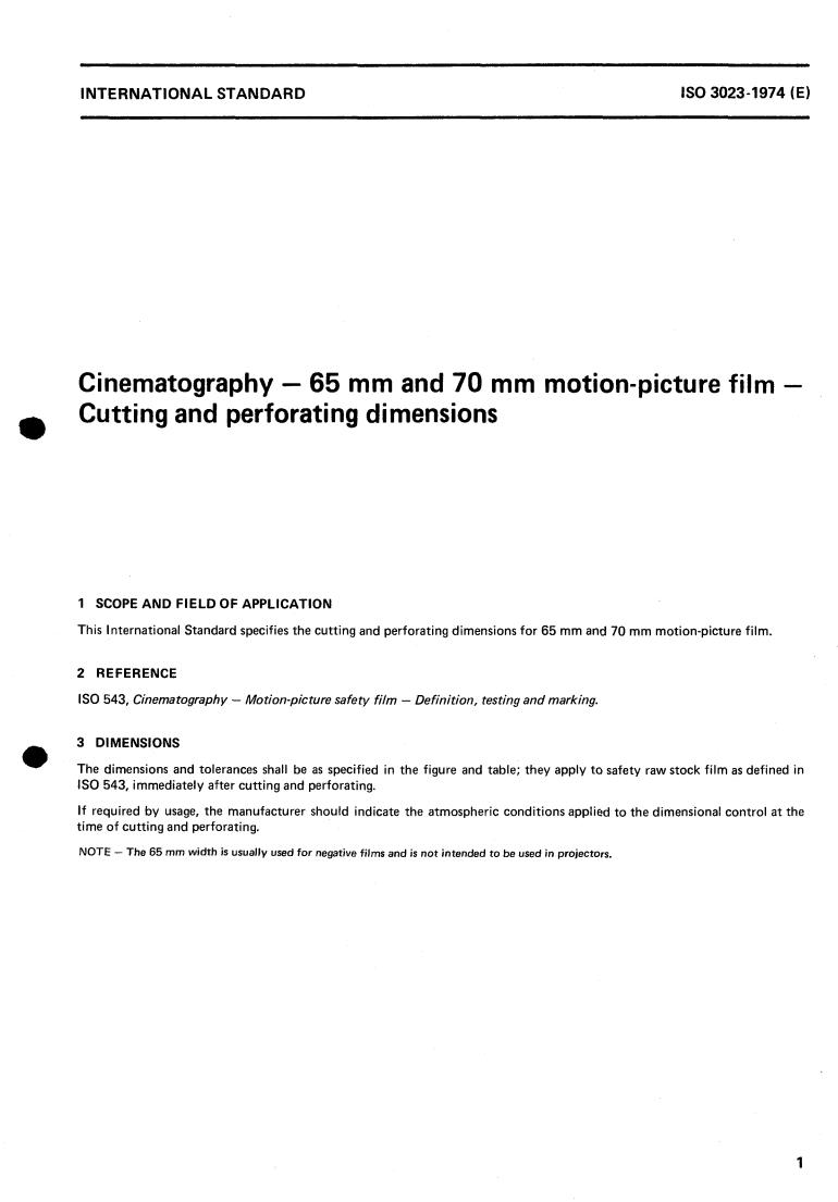 ISO 3023:1974 - Title missing - Legacy paper document