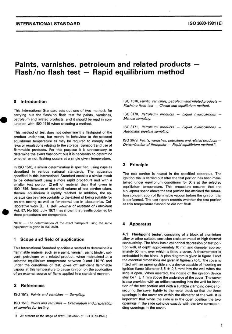 ISO 3680:1981 - Title missing - Legacy paper document