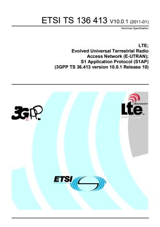 ETSI TS 136 413 V10.0.1 (2011-01) - LTE; Evolved Universal Terrestrial ...